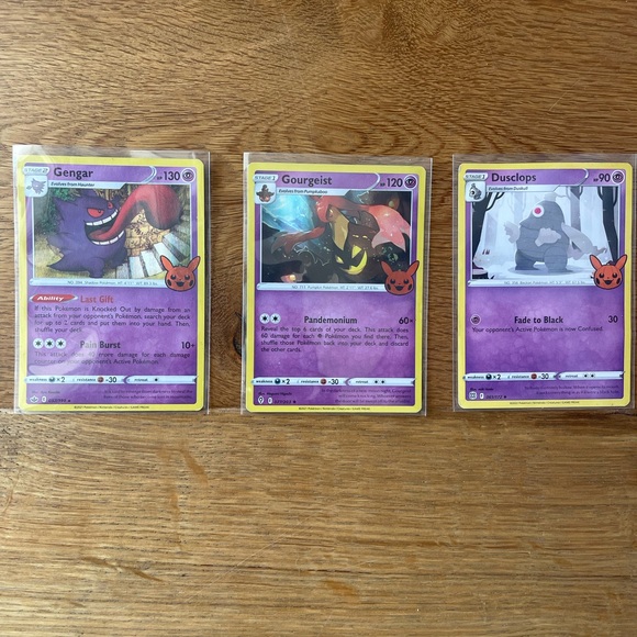 Pokemon | Other | Pokemon Collectible Cards Purple And Red Holographic ...